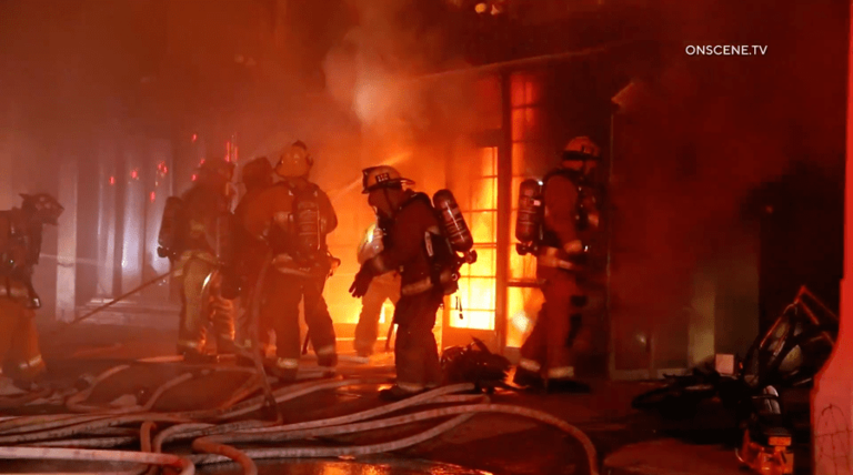 Large fire rips through used car garage, popular bike shop in LA.’s ...
