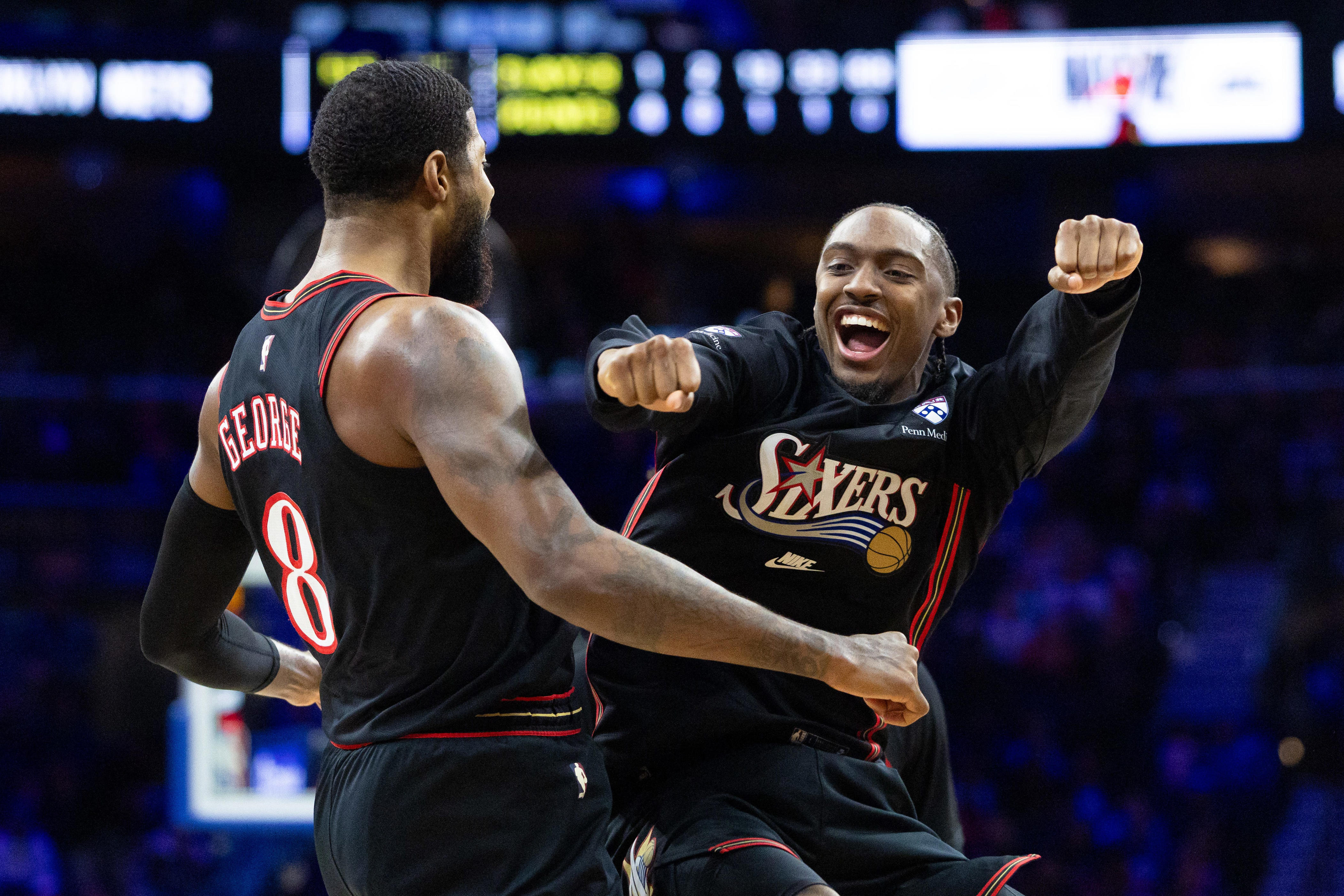 Tyrese Maxey, Paul George talk next steps for Big 3 after loss to Nets