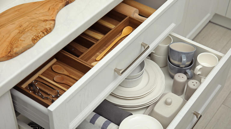 Ditch your lower kitchen cabinets for a trendier storage alternative
