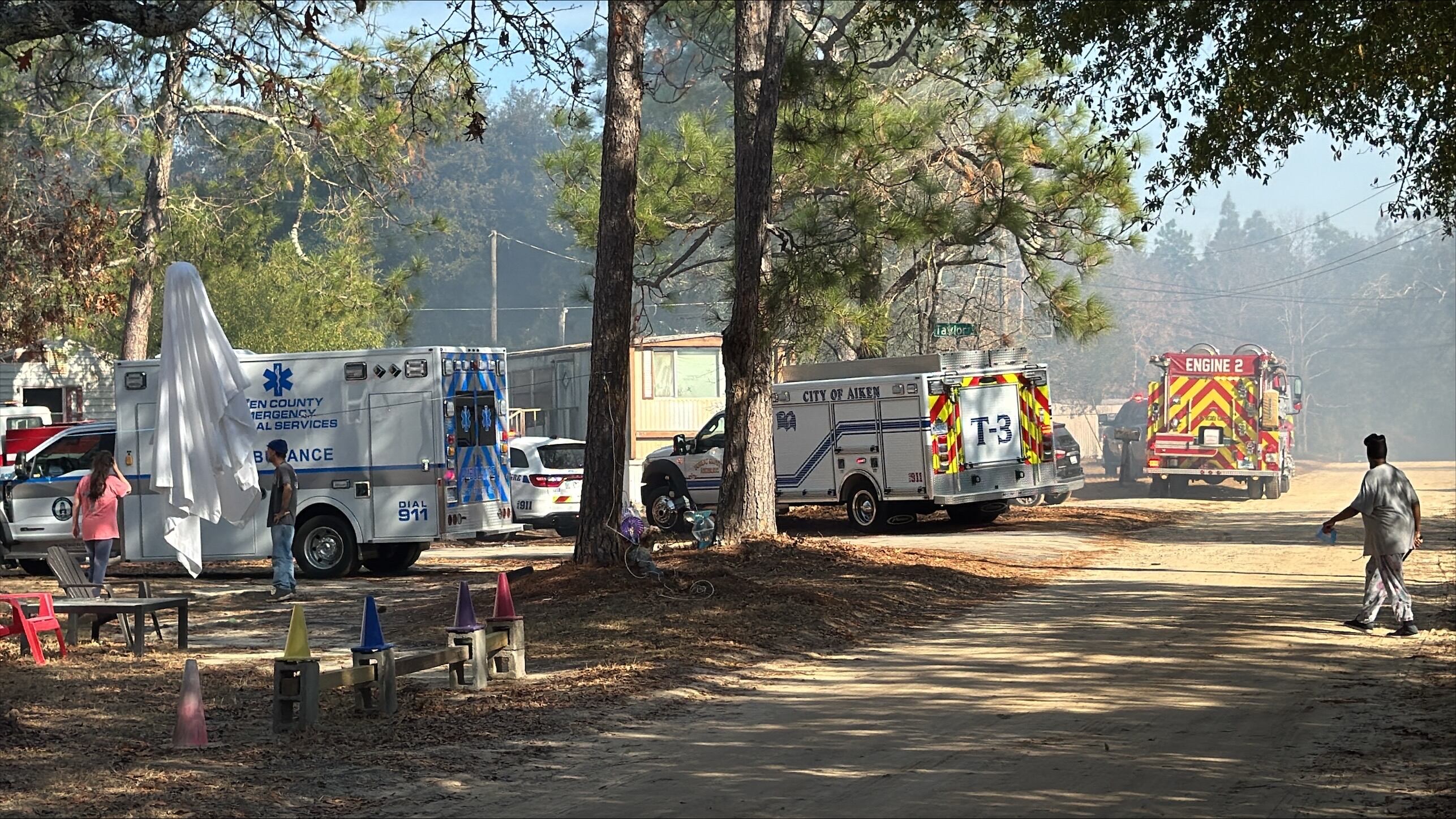 Mobile home a total loss after structure fire in Aiken