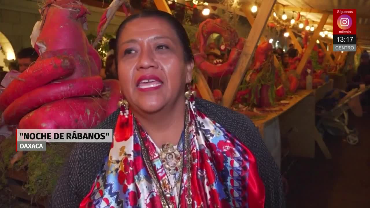 Oaxaca celebra la tradicional Noche de los Rábanos en la plaza central