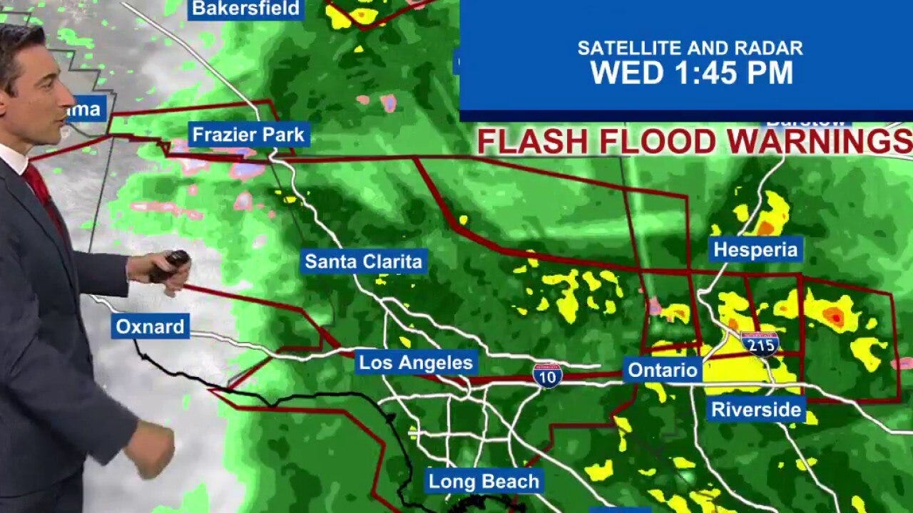 Flash flood warnings issued across Southern California