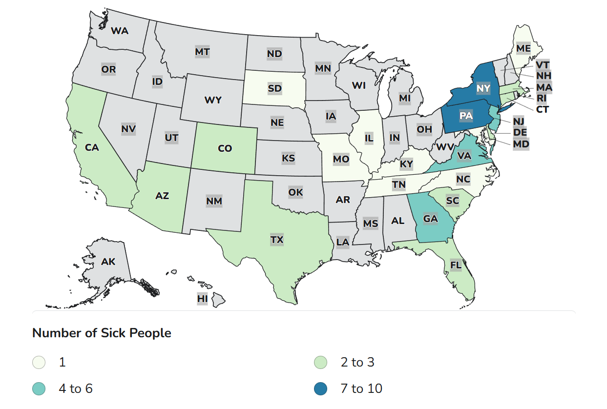 64 people sicked by raw oysters across 22 states, including Virginia