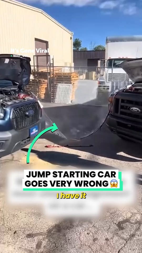 Jump starting car goes very wrong
