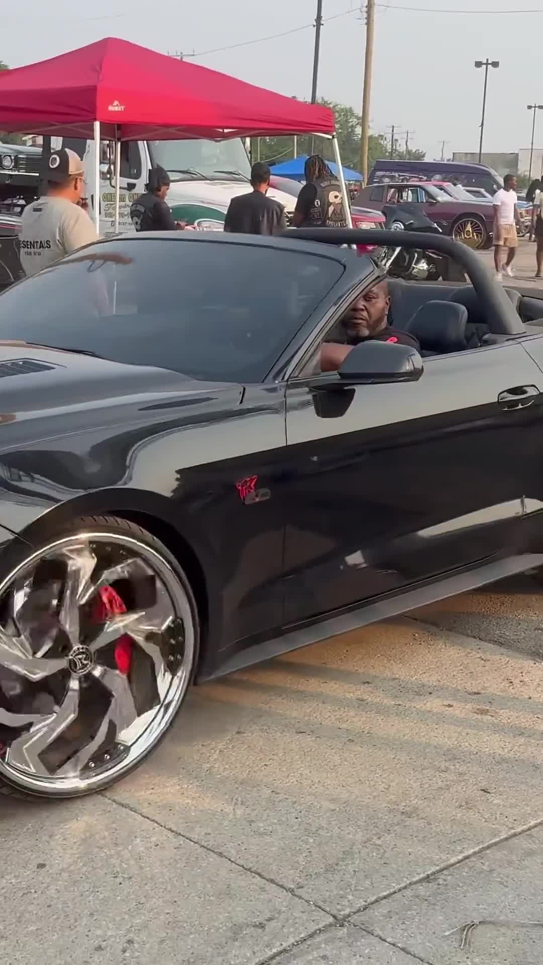 5.0 Ford Mustang on 24’s riding out