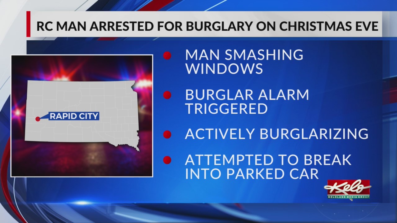 Rapid City man arrested for burglary on Christmas Eve