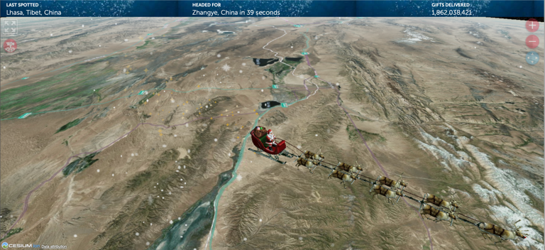 Norad Santa tracker live: Follow Santa Claus as he deliver gifts