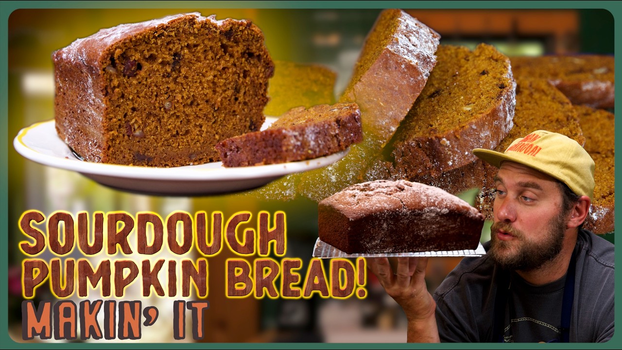 Bake rich and moist sourdough pumpkin bread from scratch