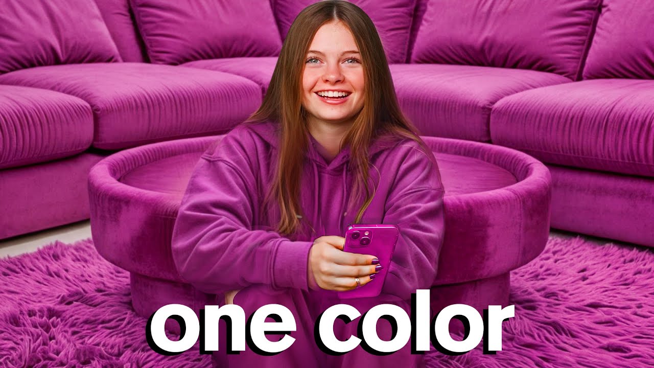 Living alone in one color for 24 hours