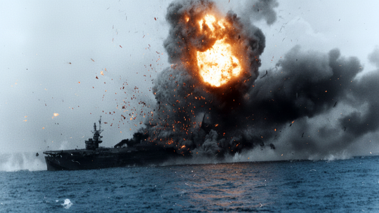 Escort carriers vs the largest battleship ever built