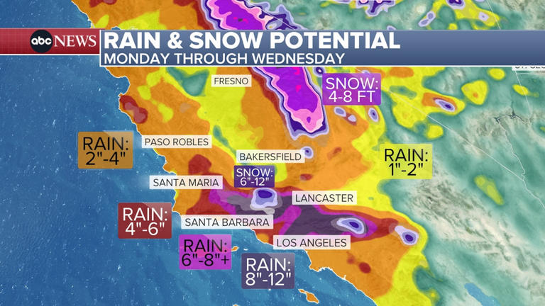 Flash flood, thunderstorm alerts in effect for California amid heavy ...