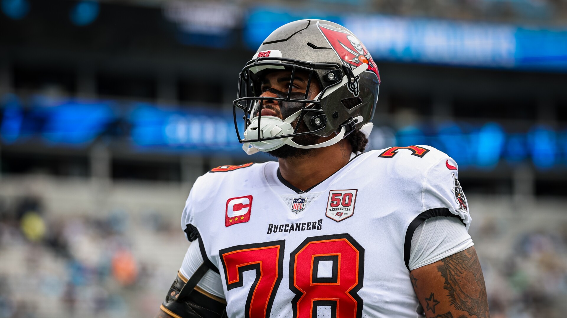 Tristan Wirfs missed Wednesday's practice with a toe injury