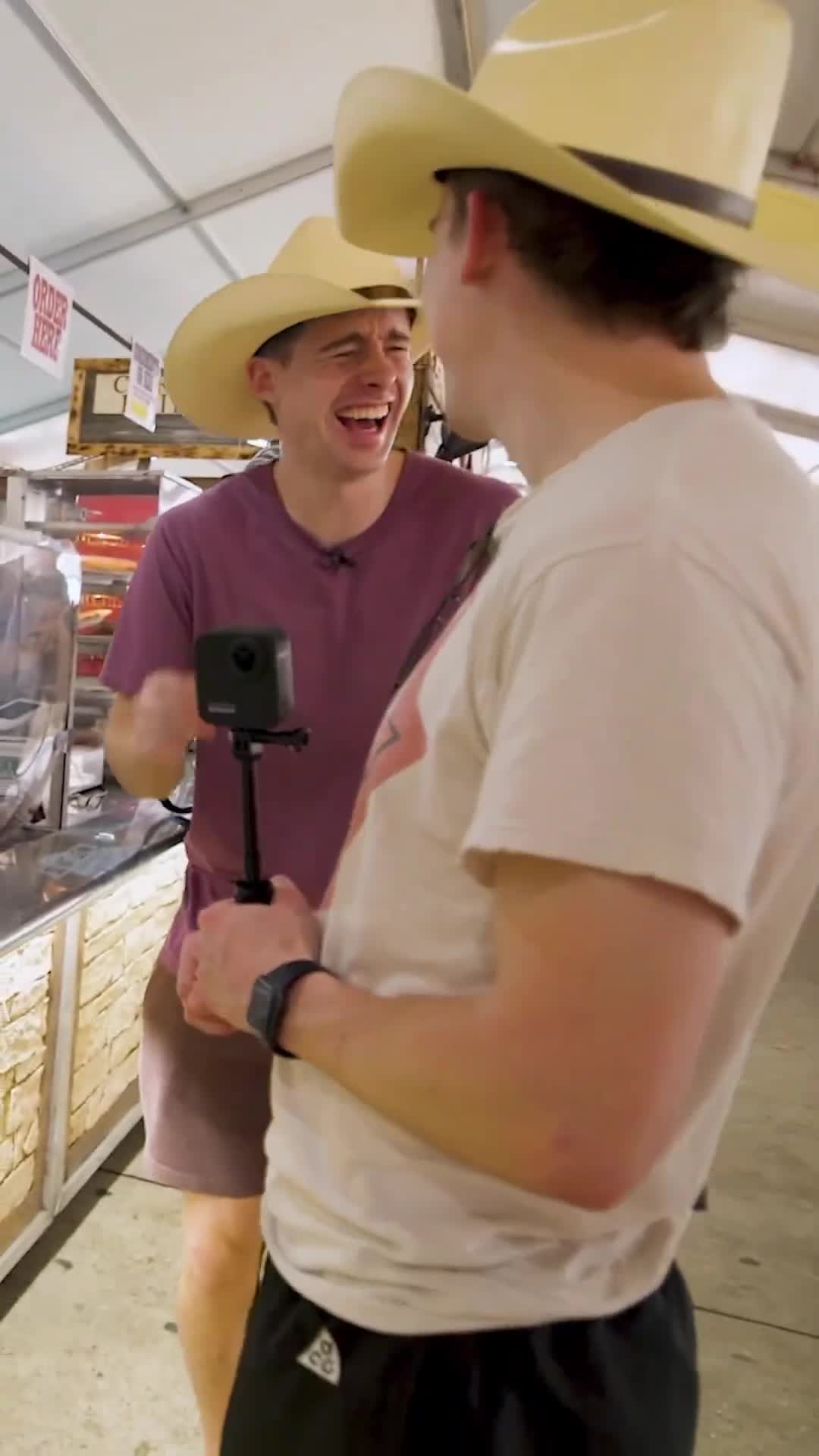 British cowboys take on giant smoked turkey legs at an American fair!