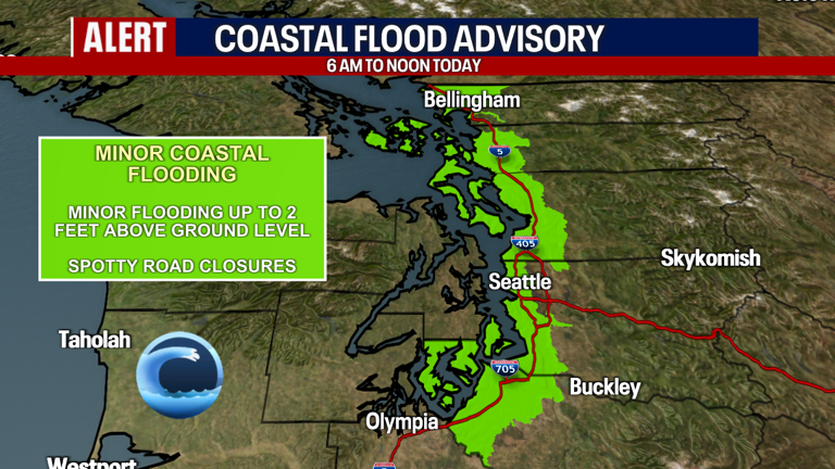 Gusty weather in Seattle for Christmas Eve