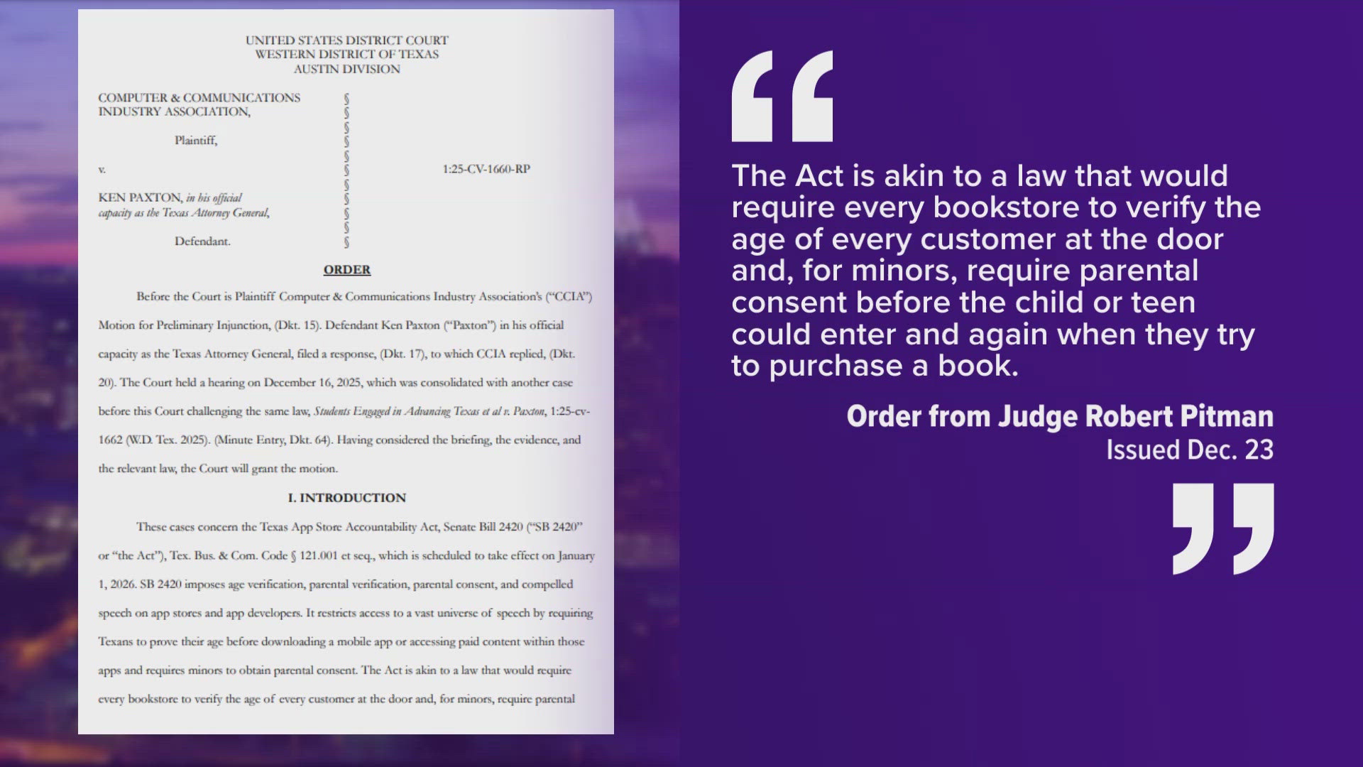 Federal judge halts Texas app store law over First Amendment concerns