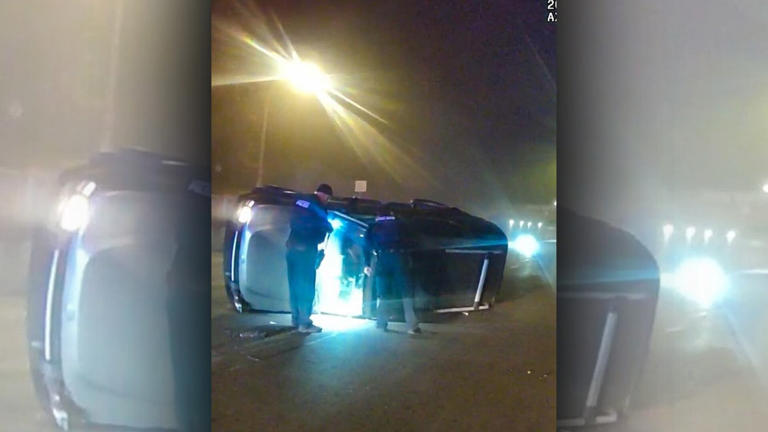 Woman flips SUV in suspected DUI crash on Christmas Eve, escapes ...