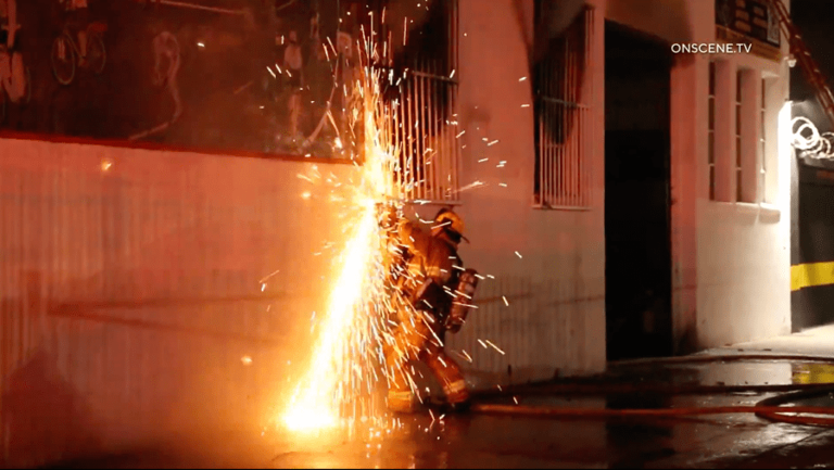 Large fire rips through used car garage, popular bike shop in LA.’s ...