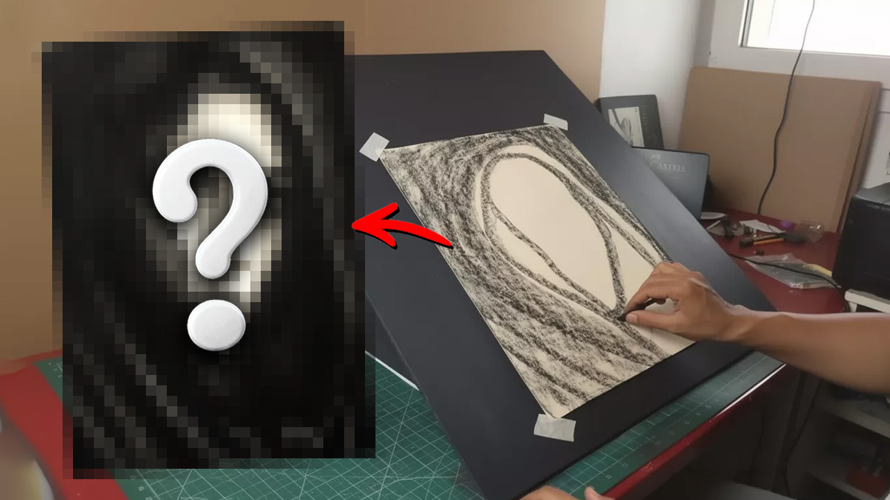 Master level freehand portrait of a calm and graceful girl