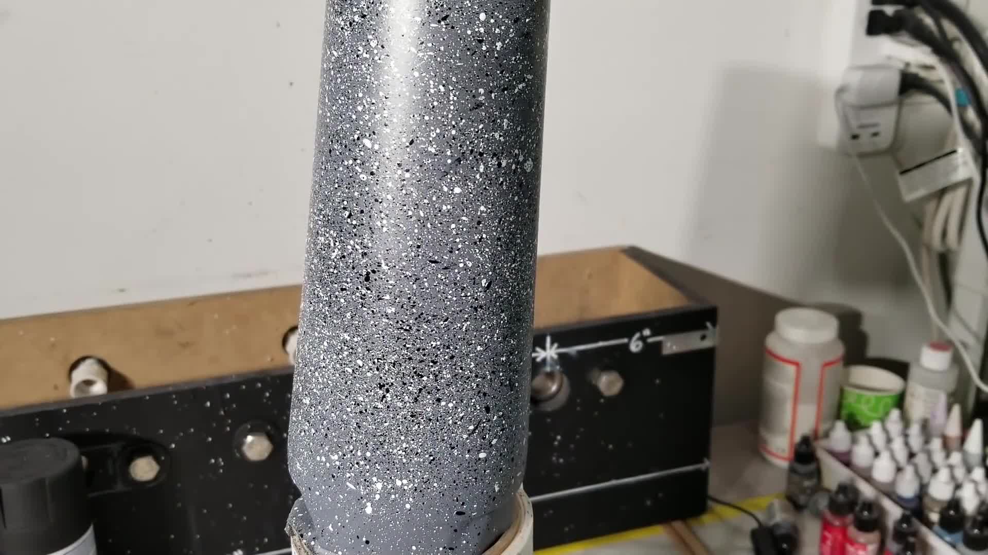 Speckled tumbler tutorial | Garage floor paint splatter tumbler for men