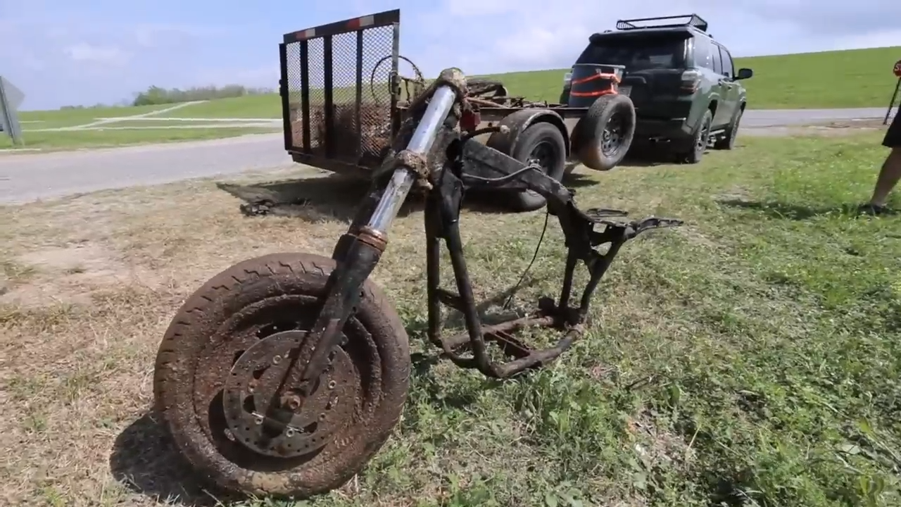 We found a full motorcycle in the water - and it only got worse