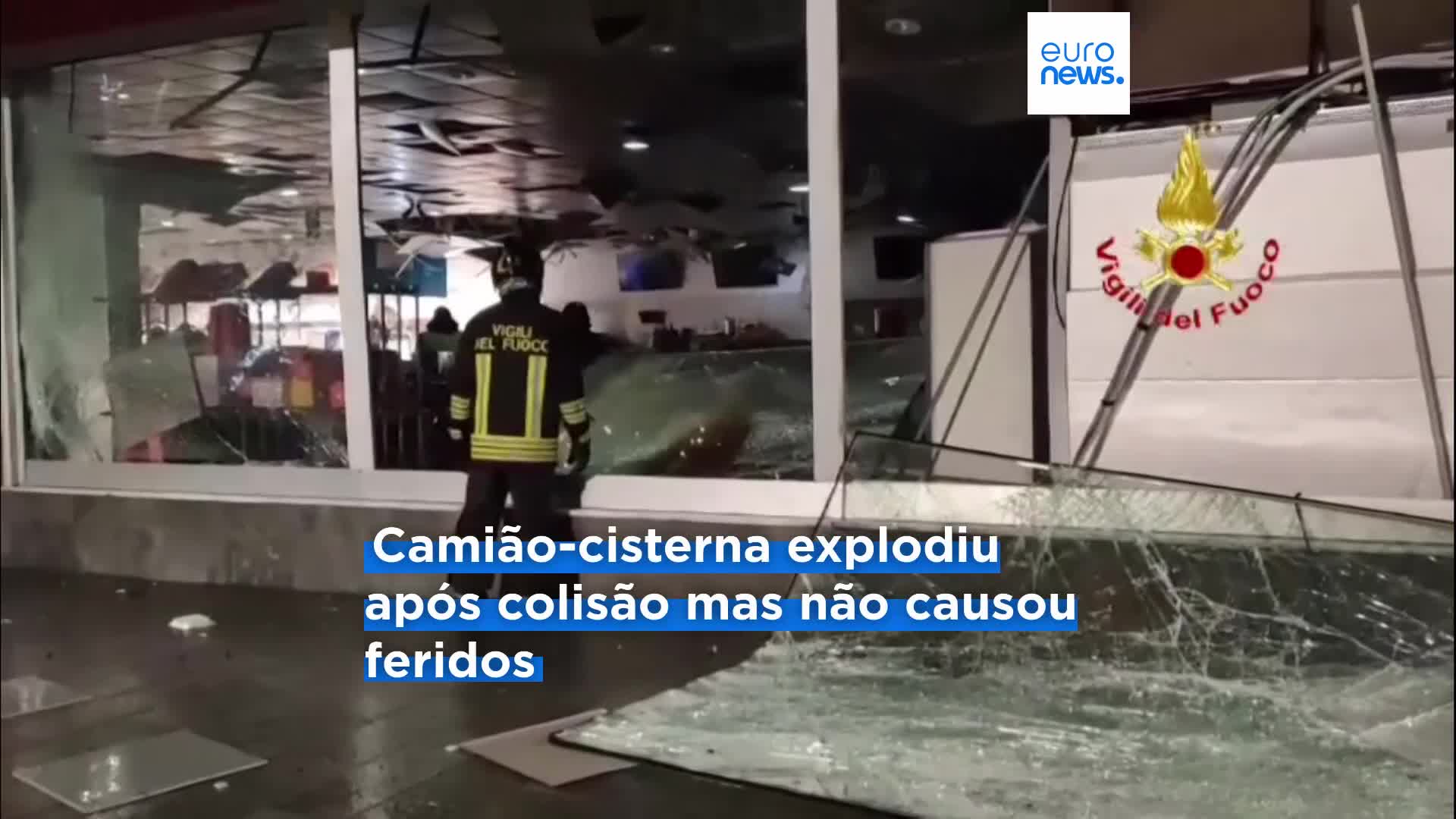 Camião com GPL explode na autoestrada em Itália
