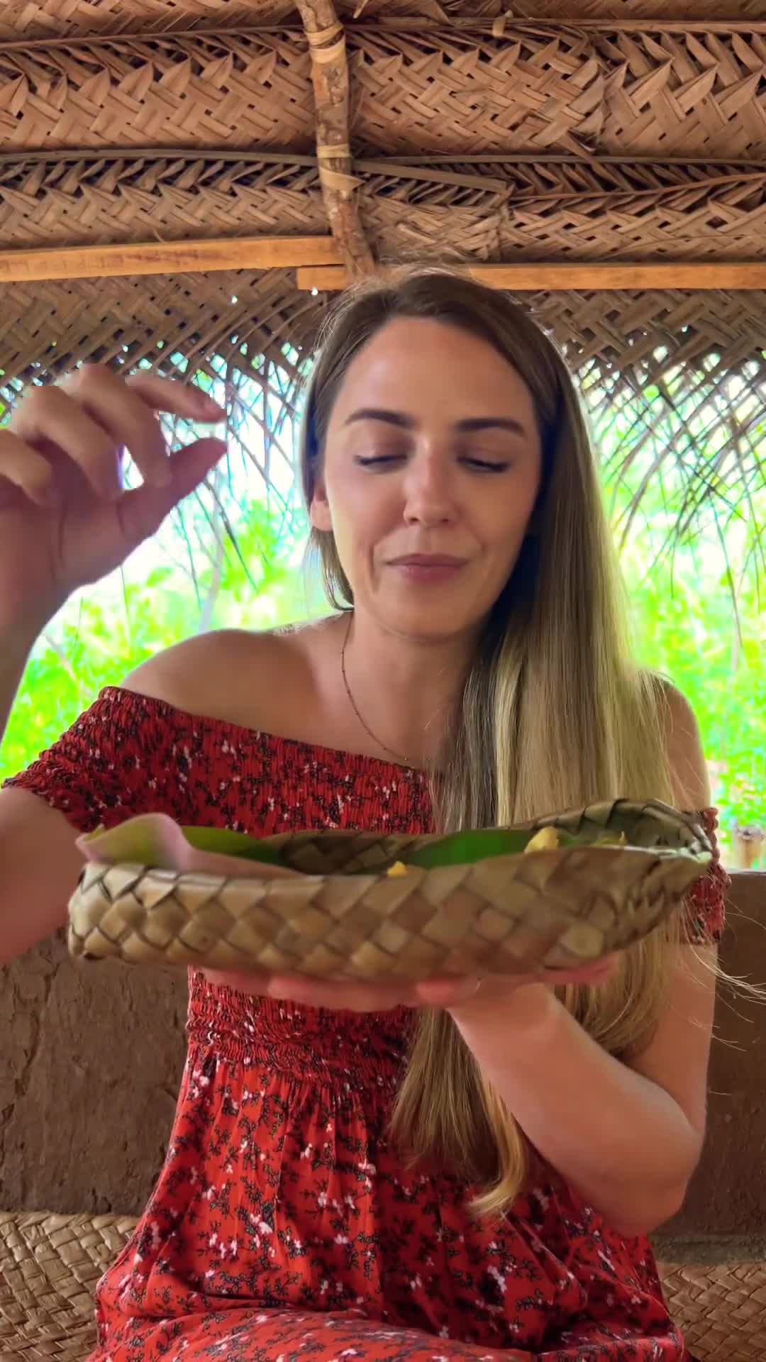 Trying authentic local Sri Lankan food at Hiriwadunna Village! #shorts