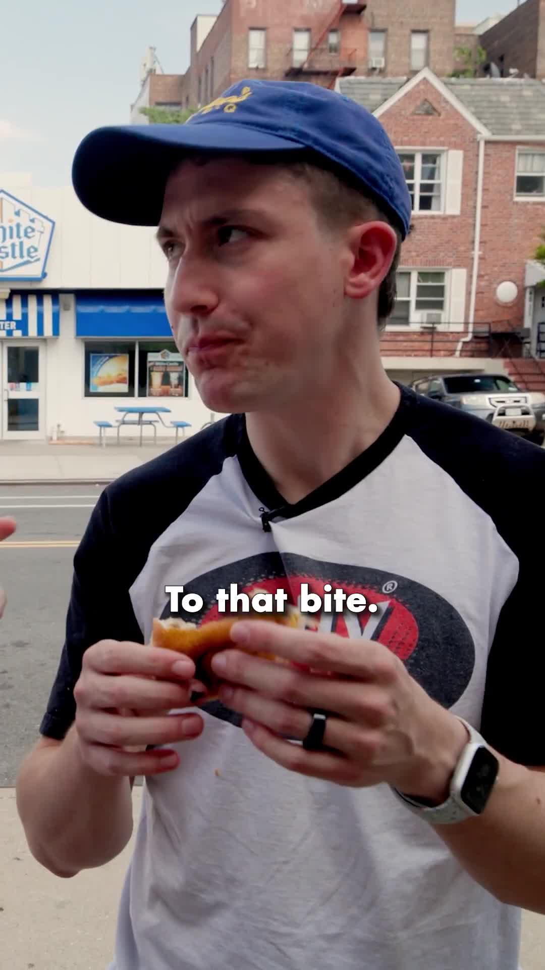 Two Brits try White Castle sliders for the first time!