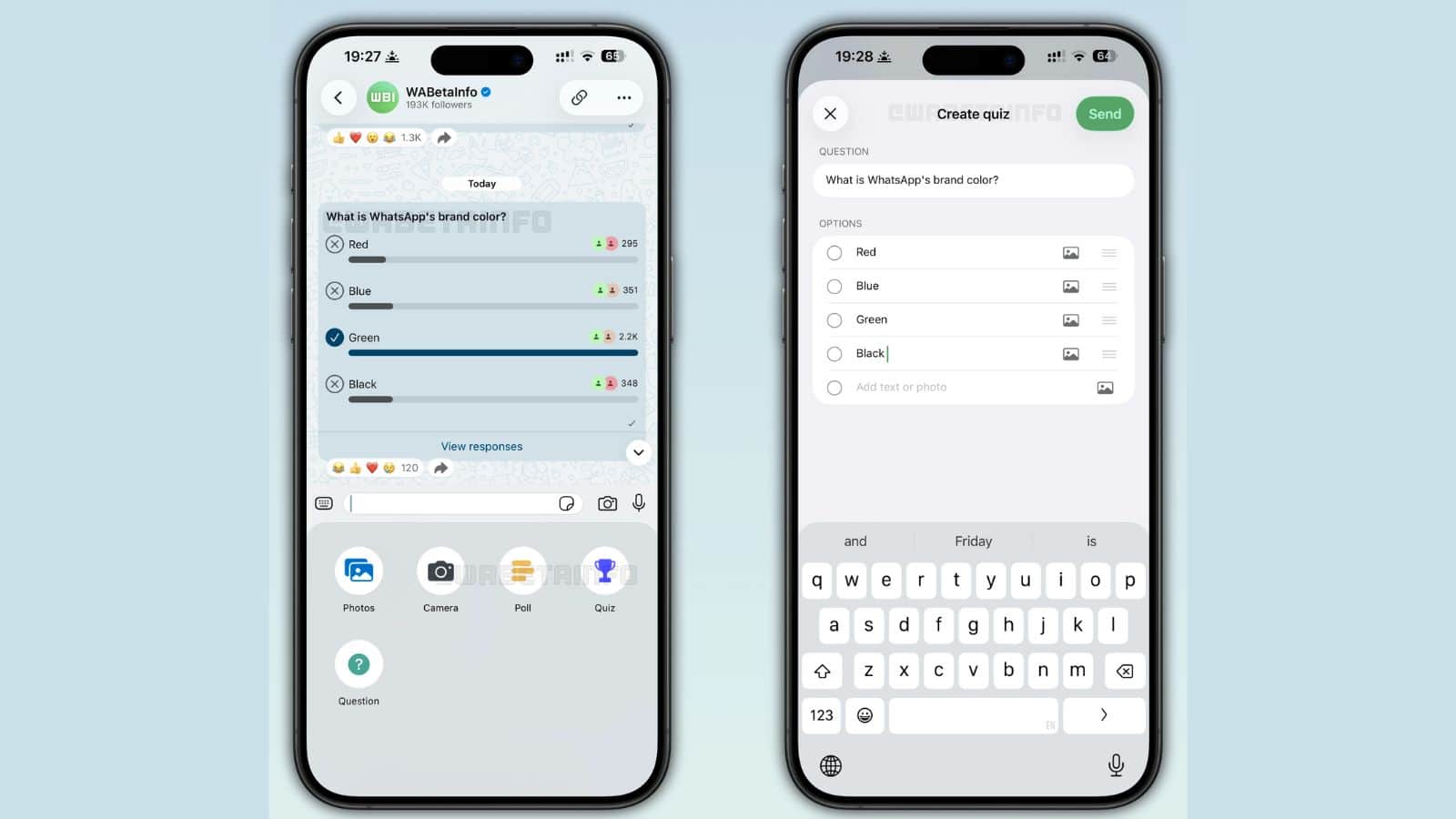 WhatsApp channels are getting pop quizzes