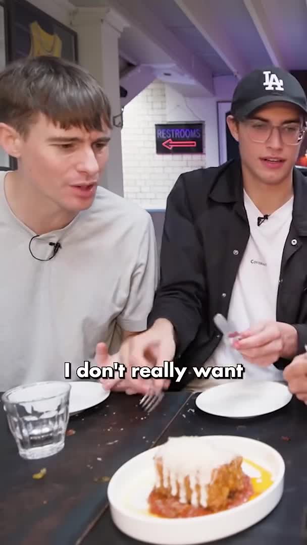 Brits try deep fried lasagna!