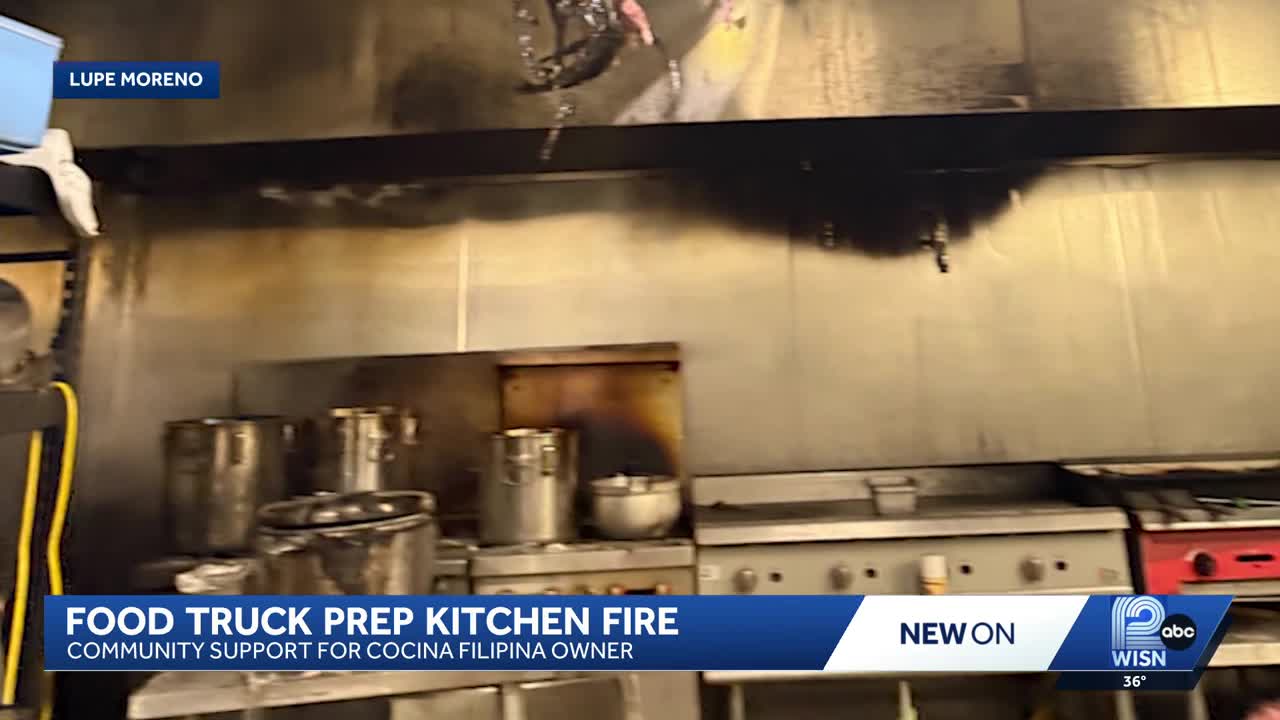 Food truck kitchen fire