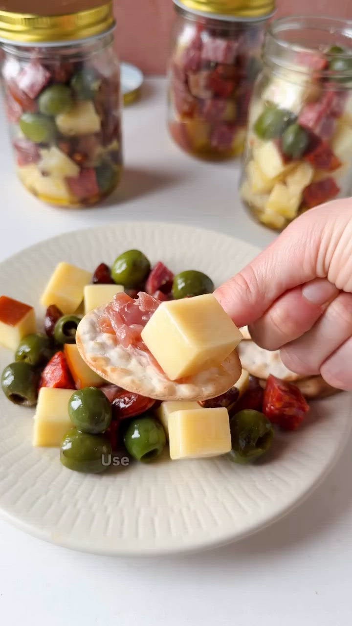 Skip the charcuterie board & make jarcuterie