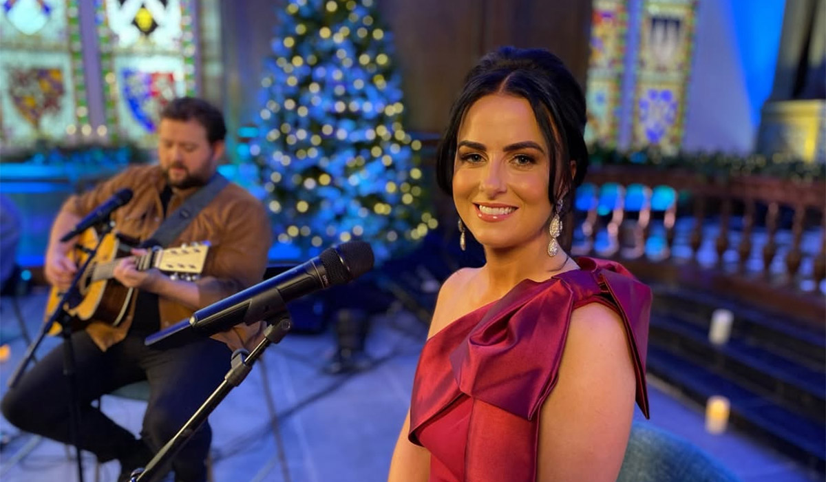 Steal her style: Lisa McHugh's glam jumpsuit is perfect for party season