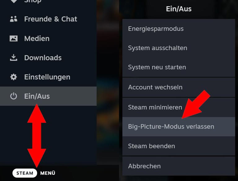 Steam: Big-Picture-Mode (BPM) beenden & deaktivieren