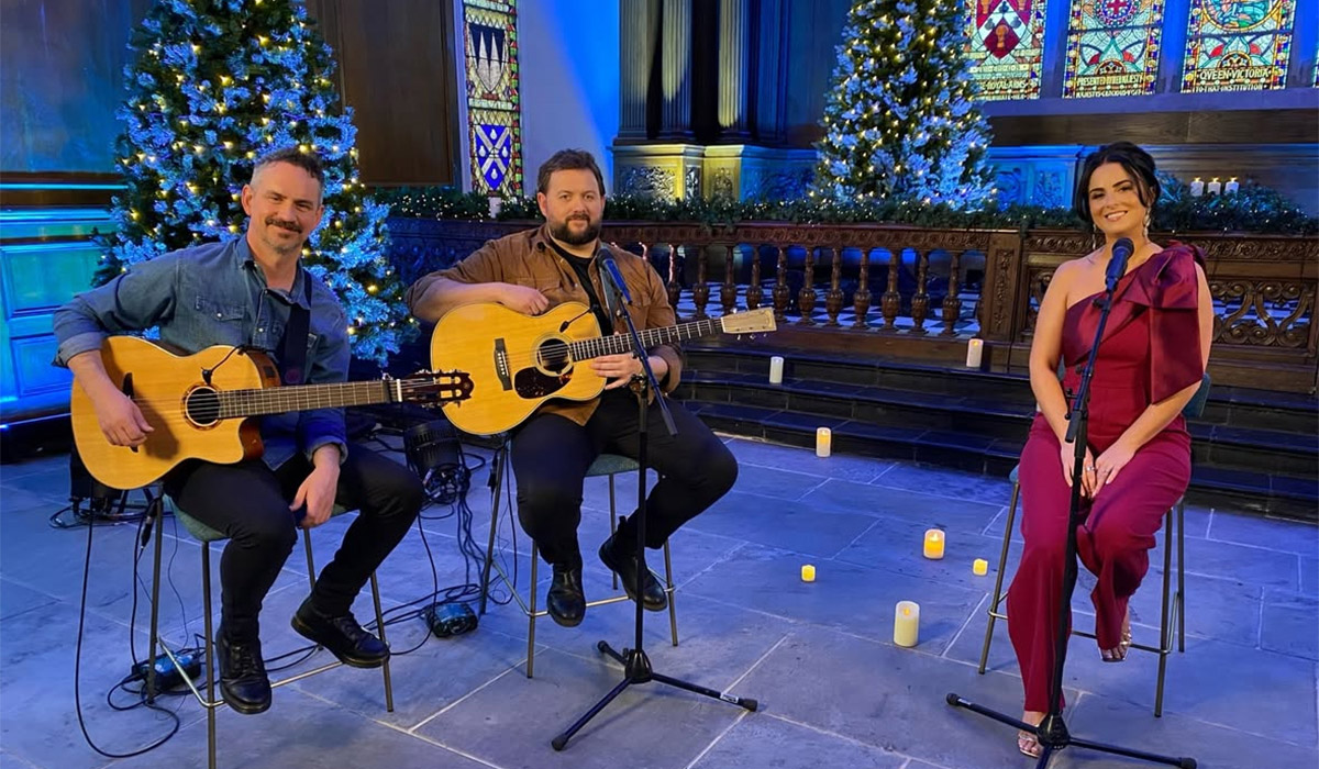 Steal her style: Lisa McHugh's glam jumpsuit is perfect for party season