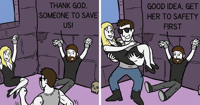 24 funny comics by StrangeTrek for people who like horror and pop culture