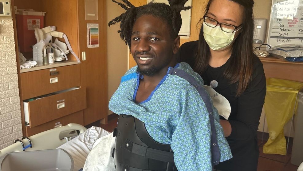 Shooting sidelines Hershey athlete, determination fueling him to walk again