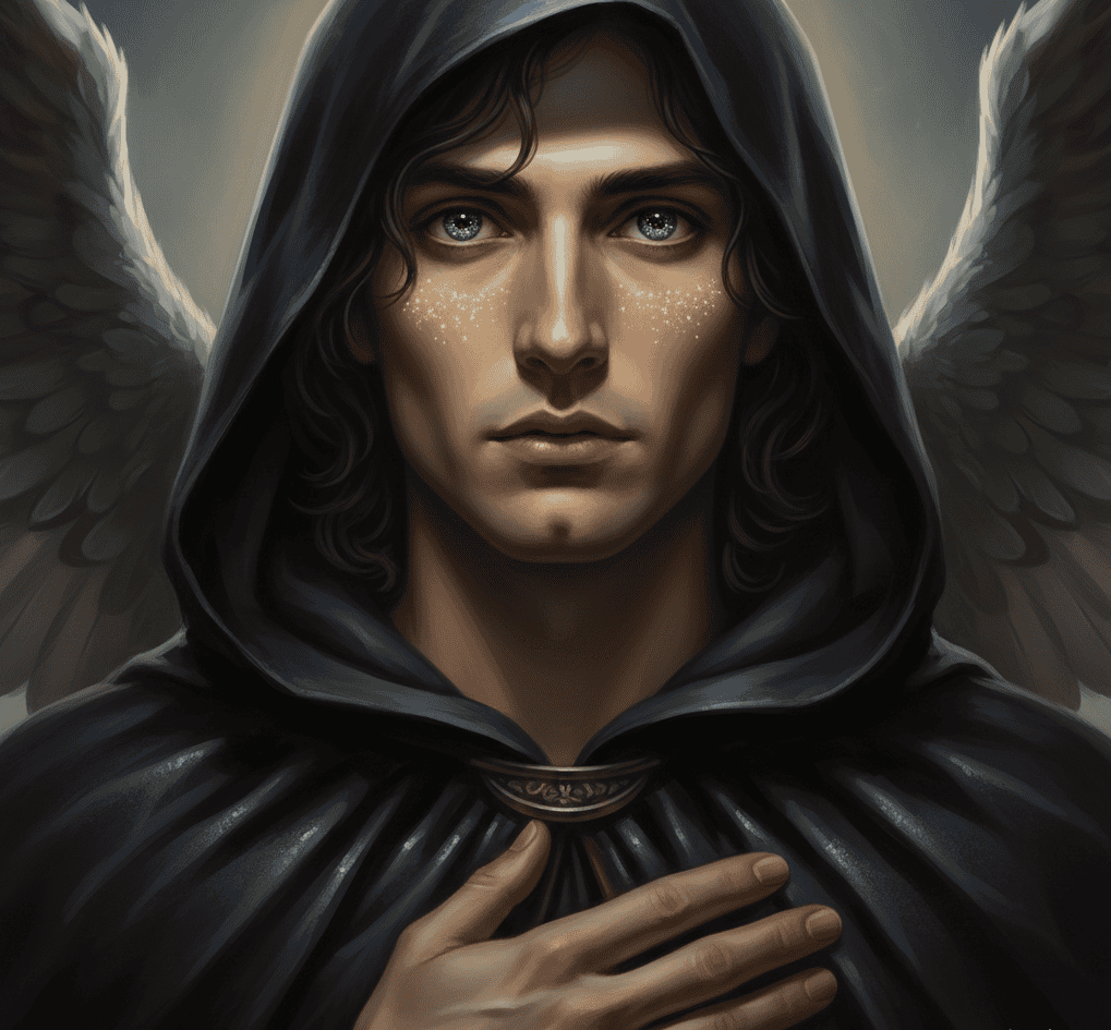 The angel Azrael who stands at the door between life and silence