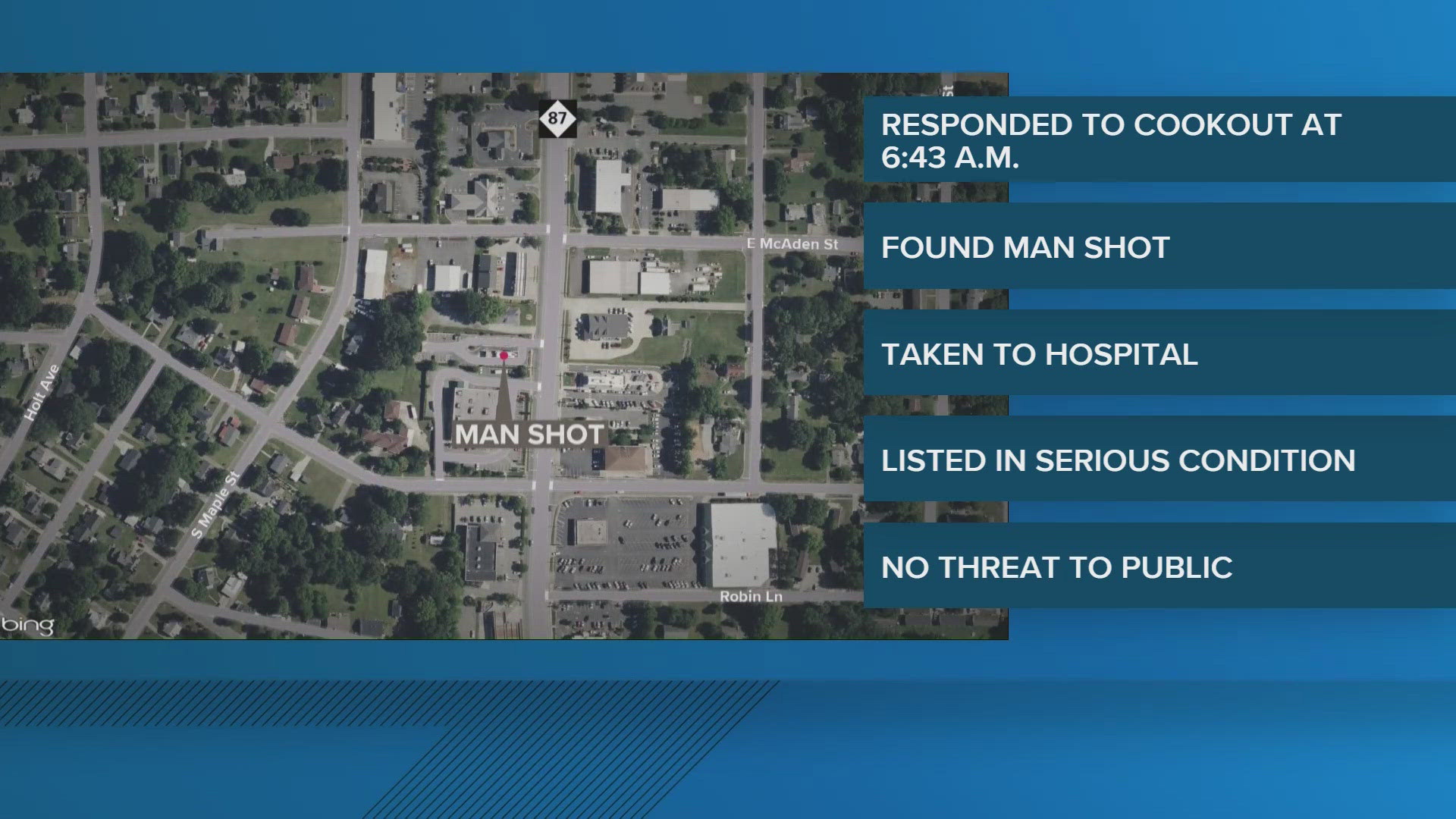 Man shot at Cook Out restaurant in Graham, police say