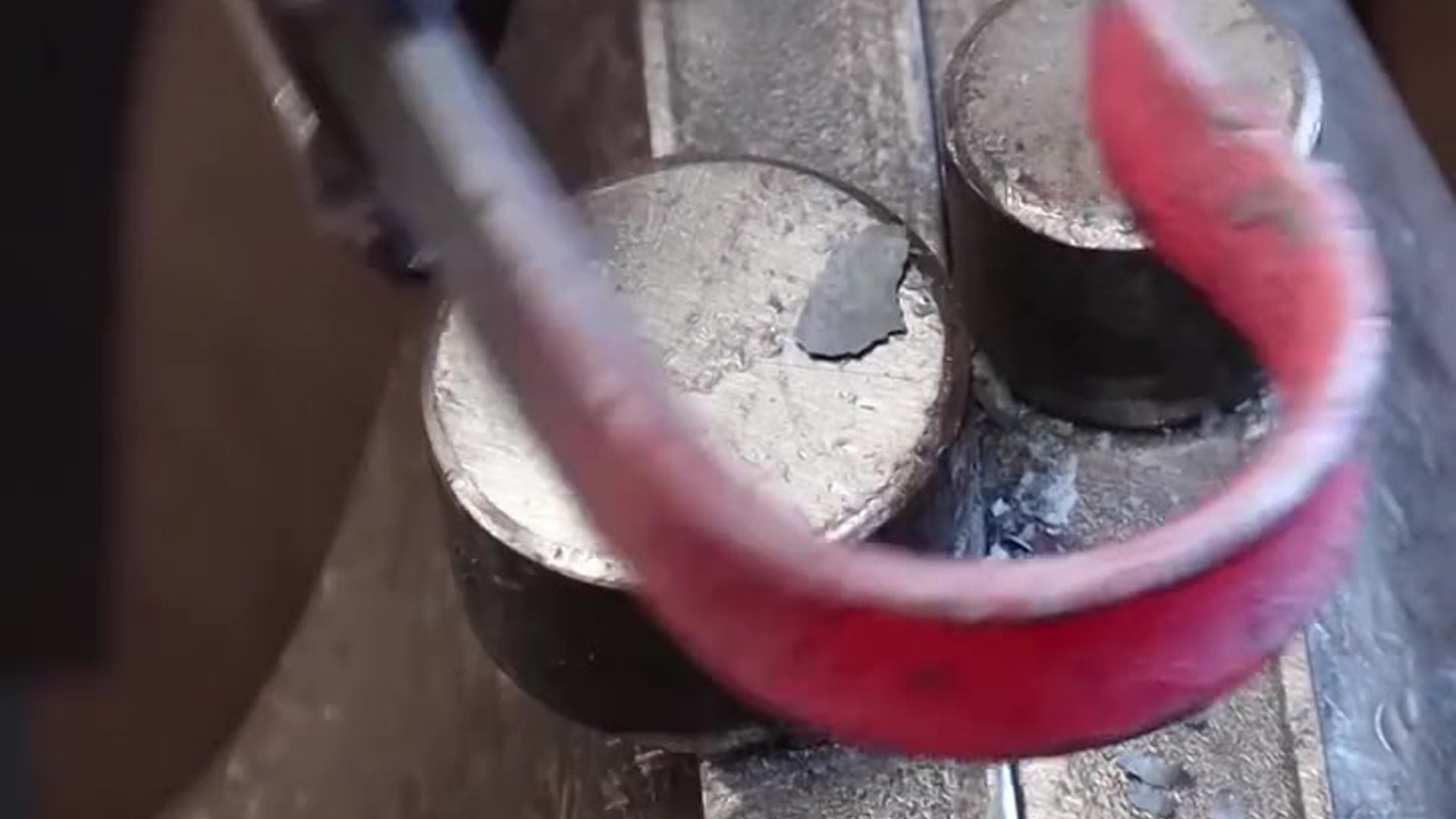 Forging a hook from leftover scrap steel