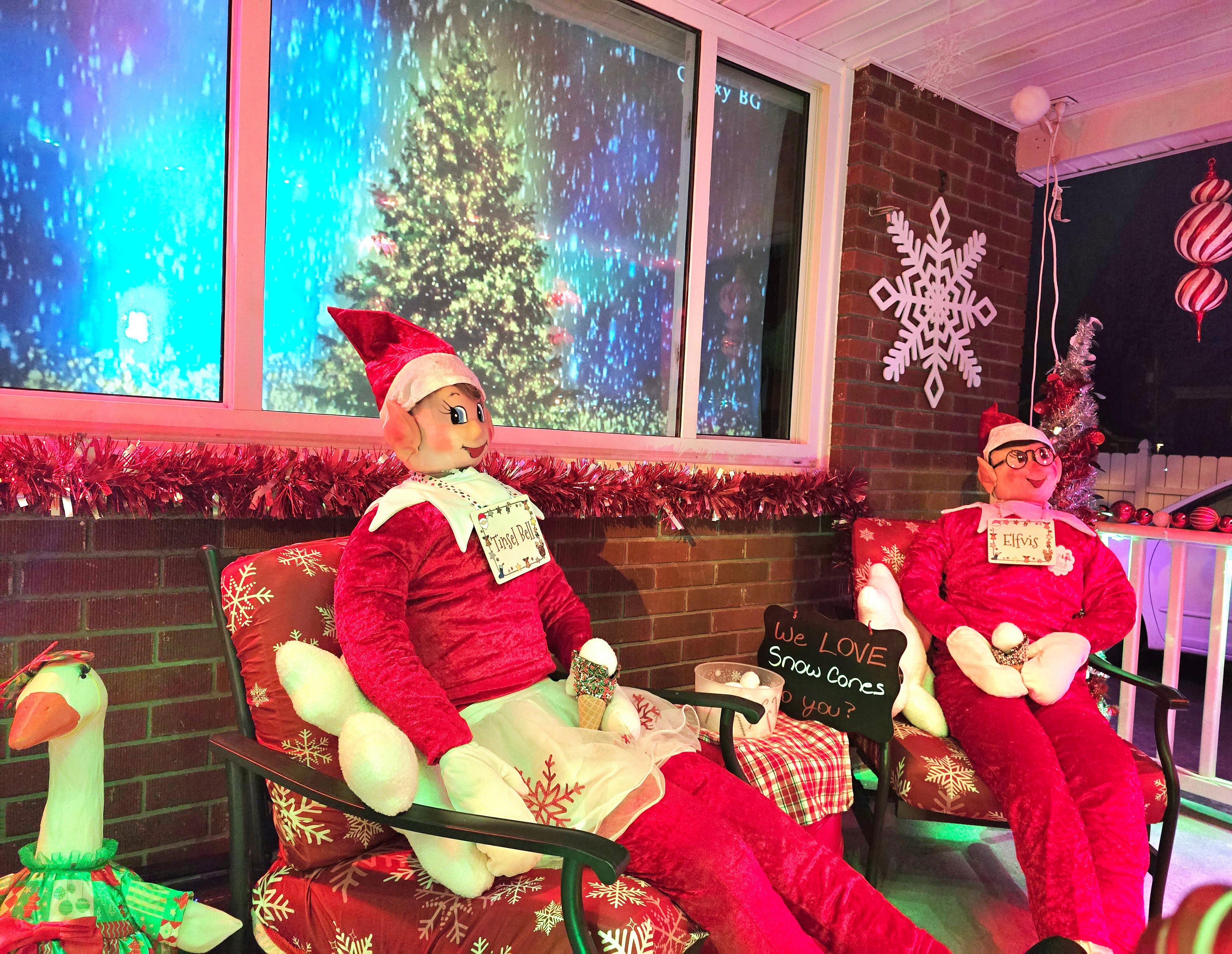 Vienna couple creates free holiday display with life-sized elves