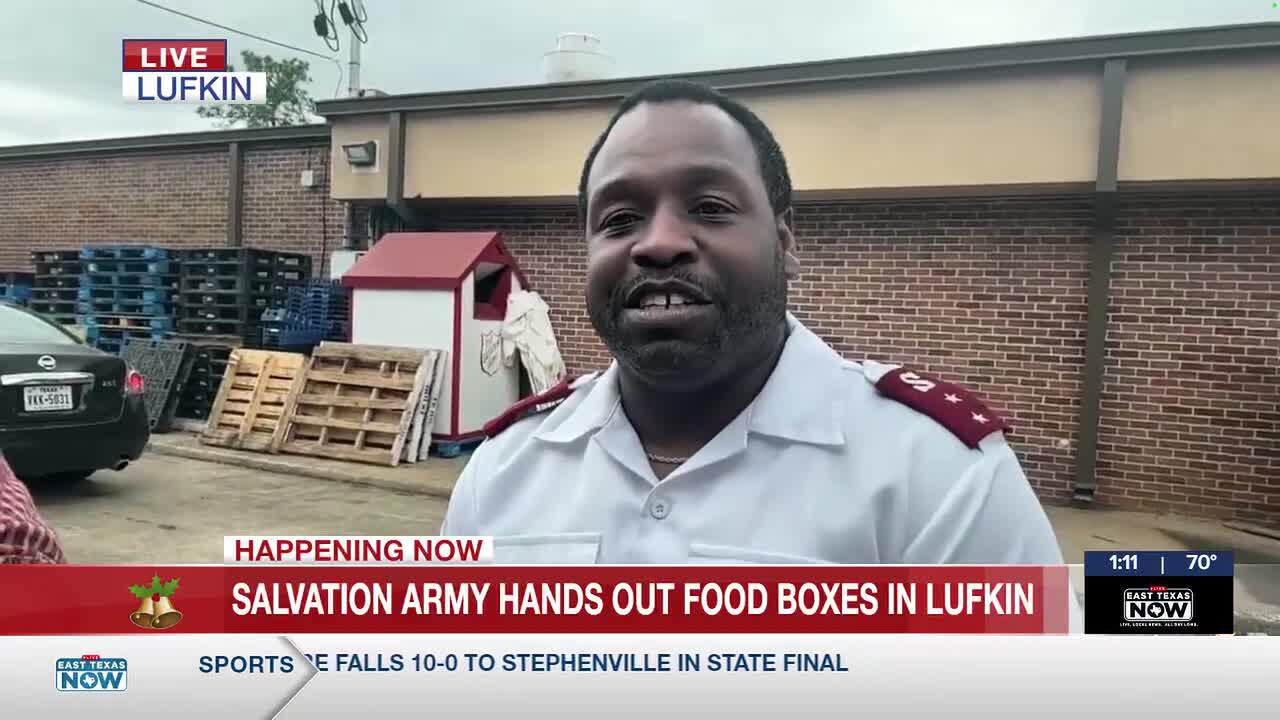 Salvation Army distributes Christmas food boxes in Lufkin