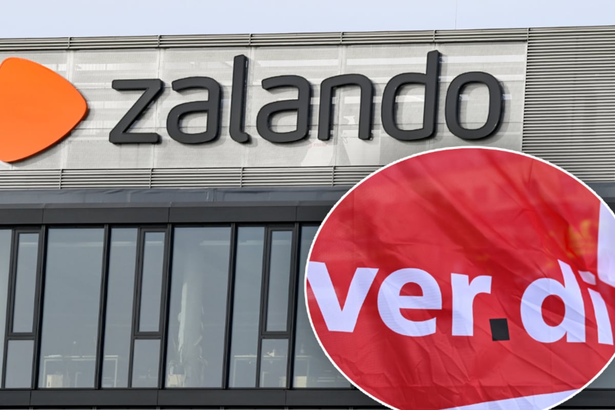 Warnstreik im Logistikzentrum von Zalando in Erfurt