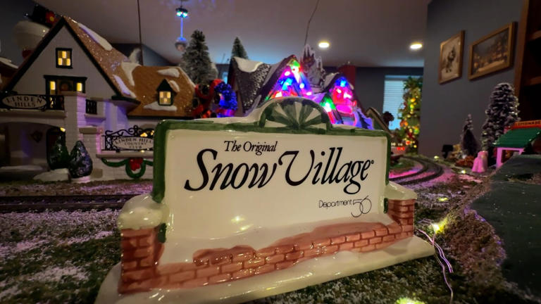 Woman spreads joy with sprawling Christmas village in her basement