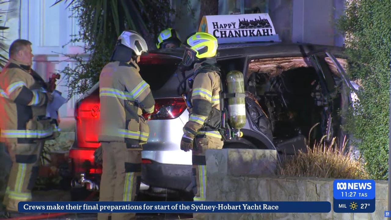 Car burned in suspected anti-Semitic attack