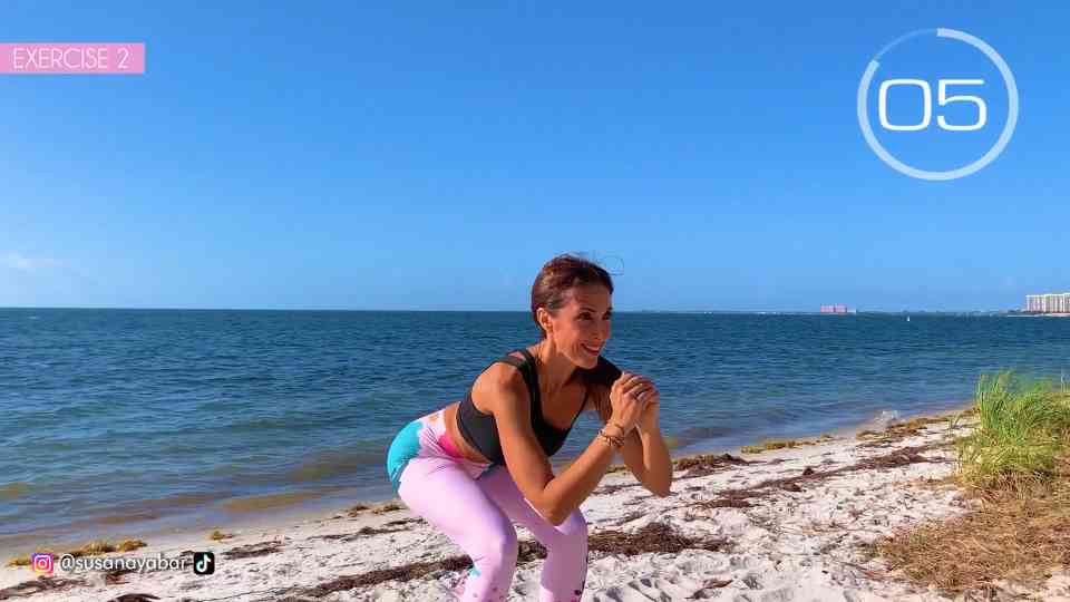 Beautiful legs and toned buttocks without cellulite squats