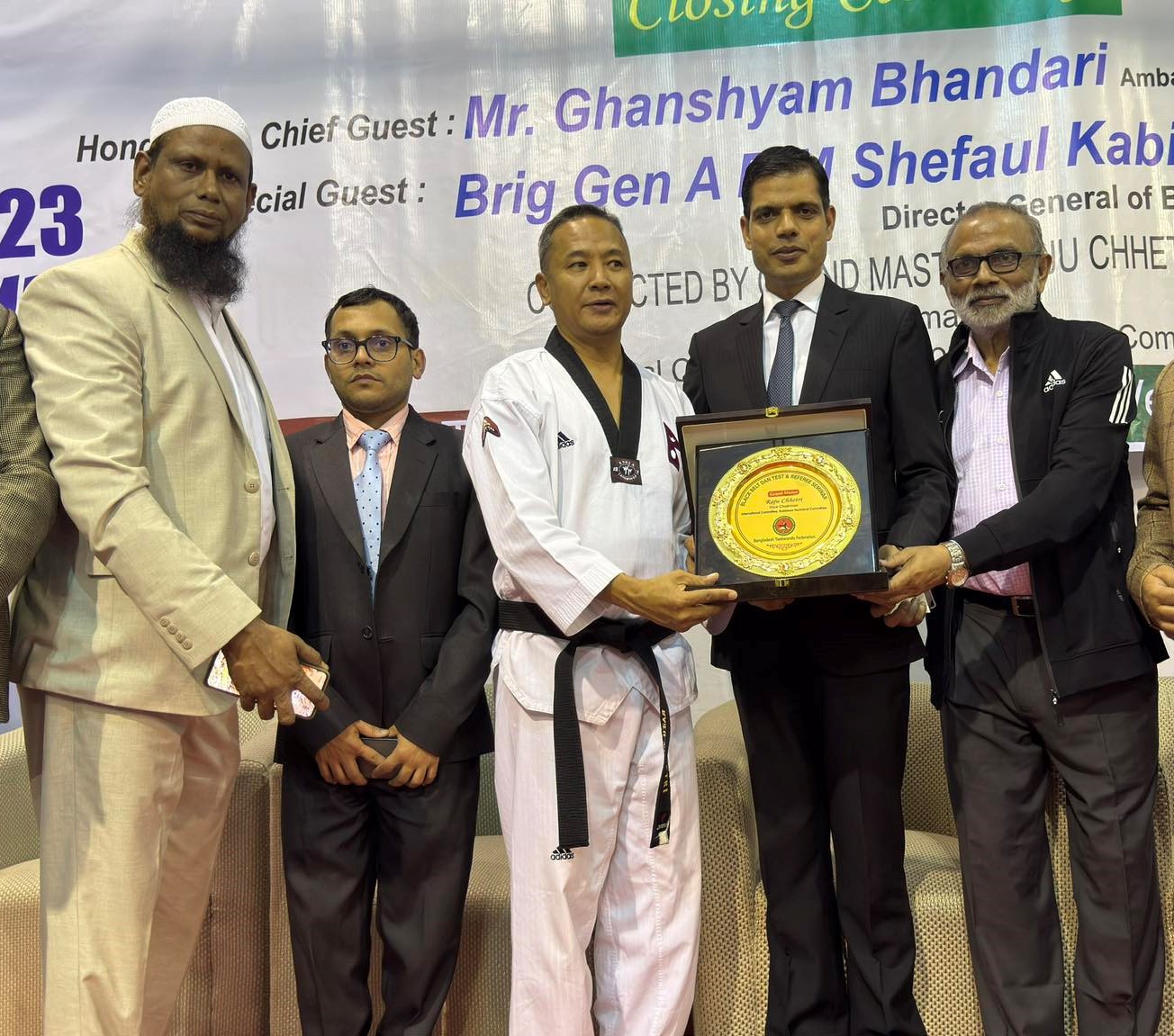 Grand Master Chhetri conducts black belt dan promotion and referee ...