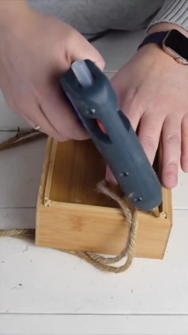 Wrap dollar store baskets in twine 👀