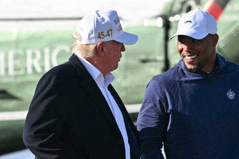 Eagles star Saquon Barkley fires back at critics of his outing with Trump