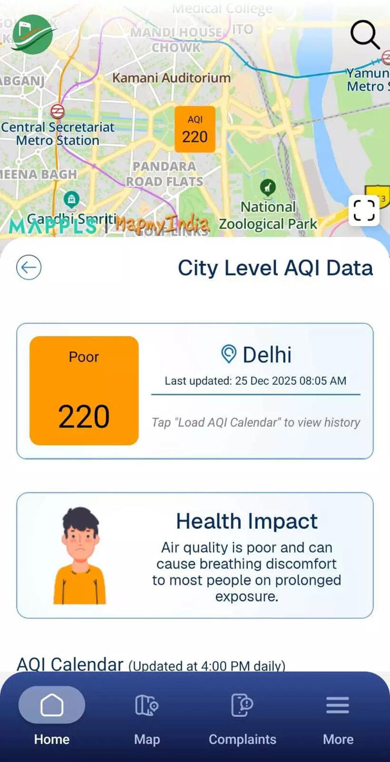 Delhi air quality improves: AQI at 221 in 'poor' category; Anand Vihar ...