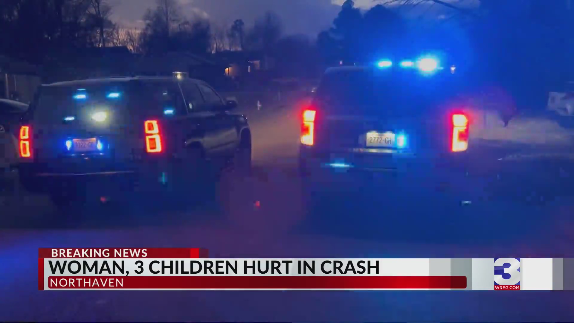 Woman, 3 children injured in Northaven crash